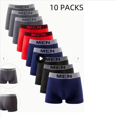 10pcs Mens Boxer Briefs, MEN Letter Waistband