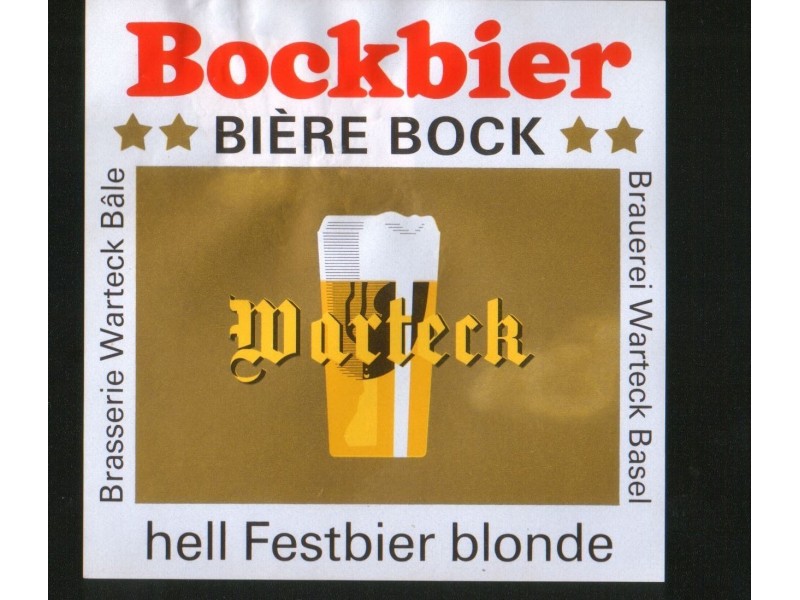 Warteck Basel Bockbier, švajcarska etiketa