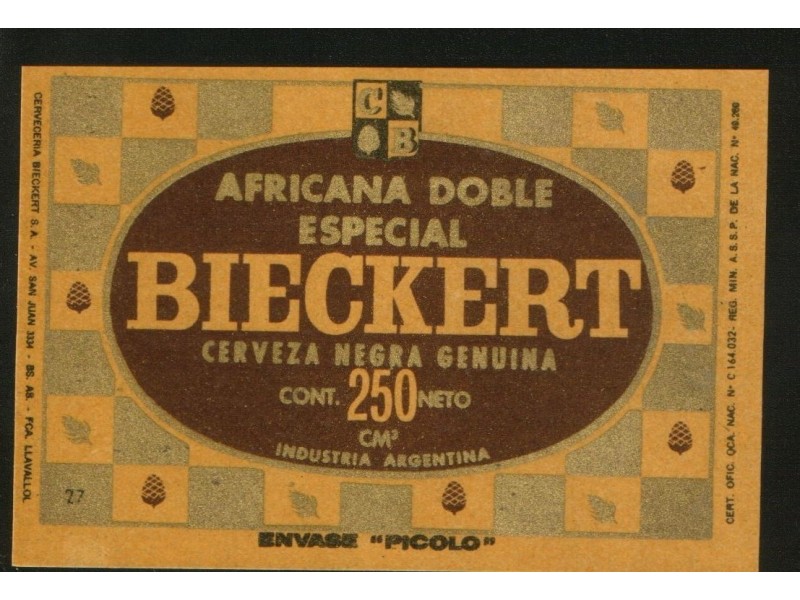 Africana Doble Especial, argentinska etiketa