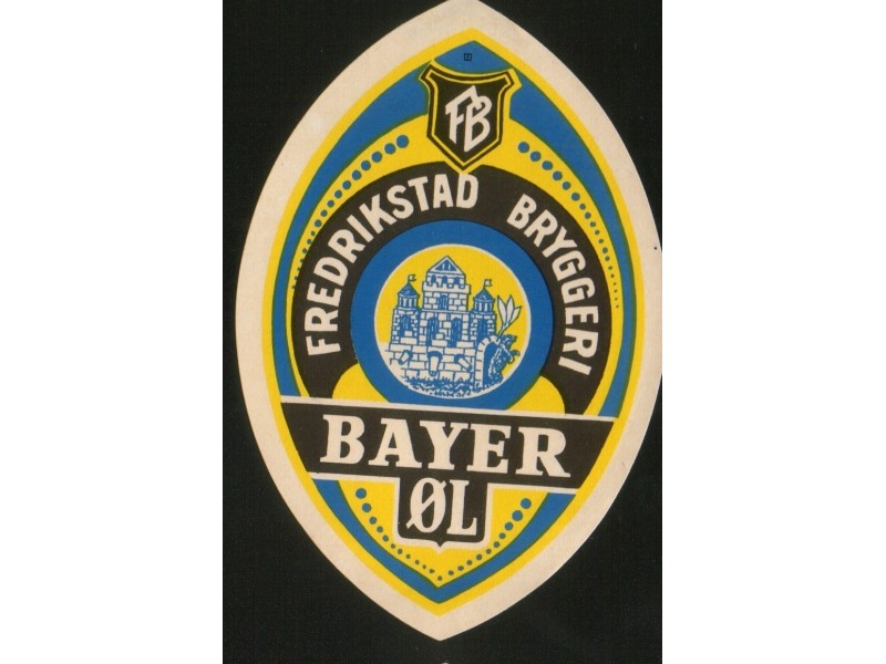 Fredrikstad Bayer Ol crna, norveška etiketa