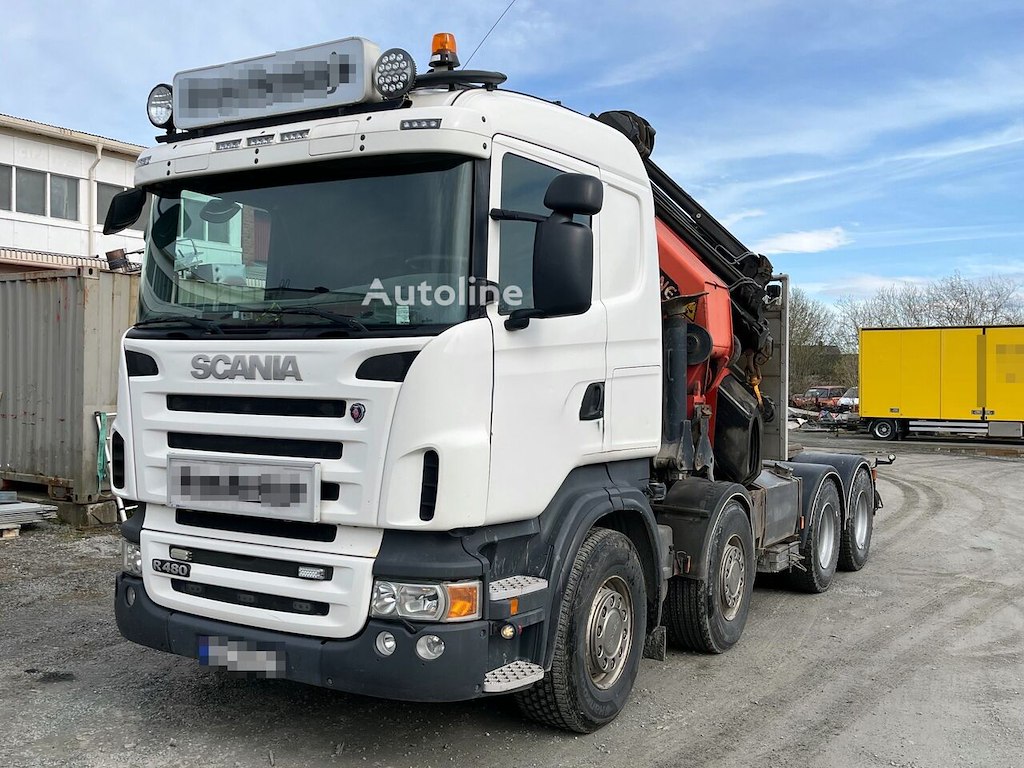Scania 480 PALFINGER PK 85002 + JIB 8×4 tegljač