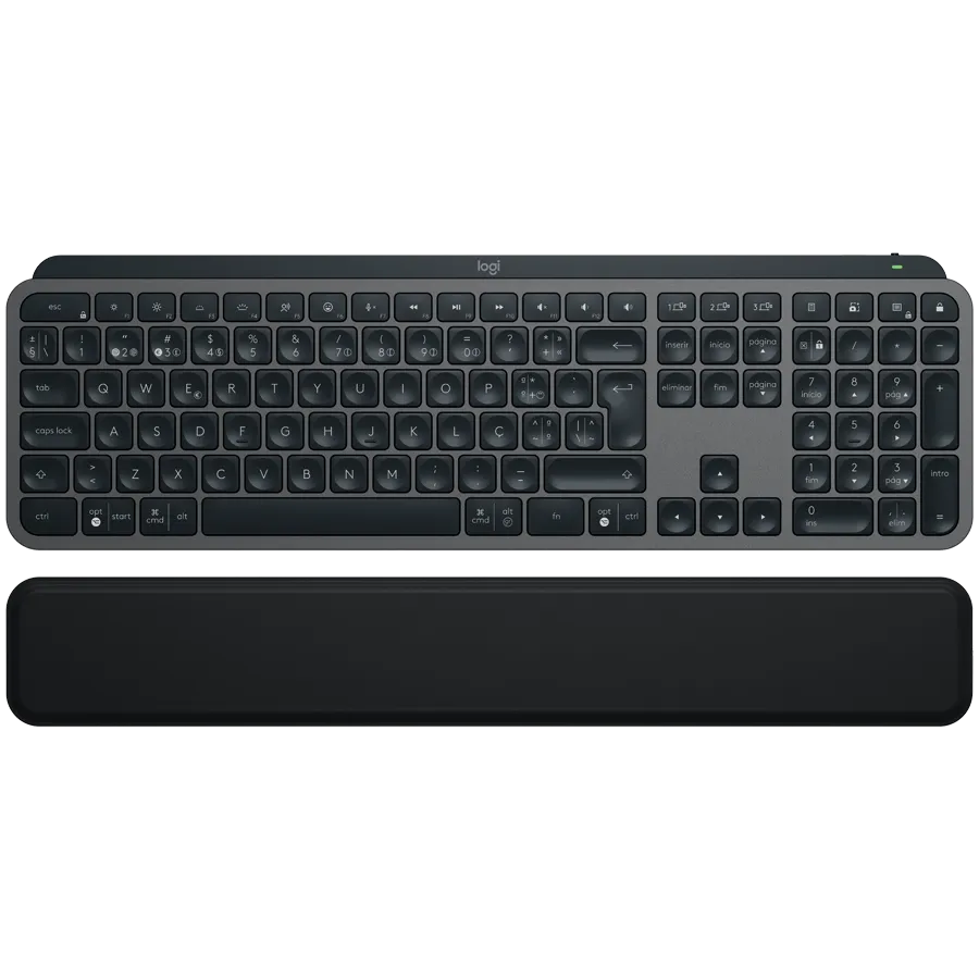 LOGITECH MX Keys S Plus Bluetooth Illuminated Keyboard with Palm Rest - GRAPHITE - US INT'L