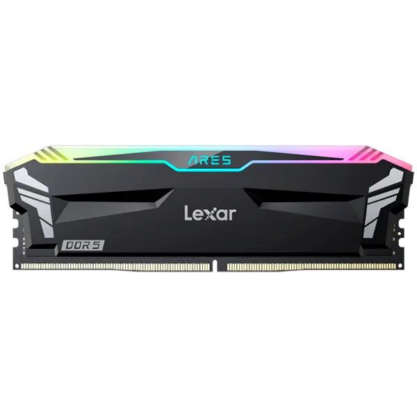 Lexar 32GB Kit (2x16GB) Ares DDR5 6000 CL32 1.35V heatsink, Non-RGB lighting, Dual pack, Black Color