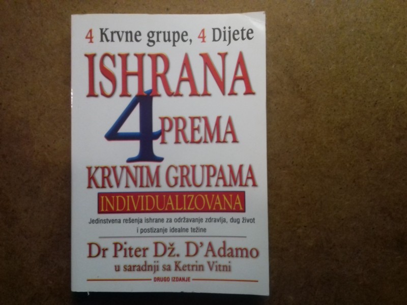 Ishrana prema krvnim grupama-Dr. Piter Dž. D`Adamo