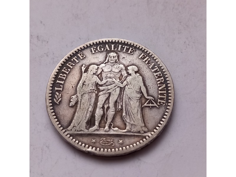Srebrnjak 5 francs 1848.godina Francuska