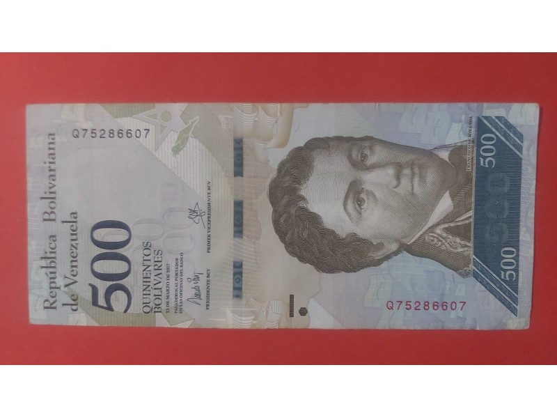500 bolivares 2017 god Venecuela Vf