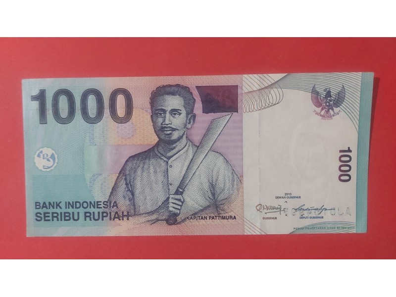 1.000 rupiah 2013 god Indonezija UNC