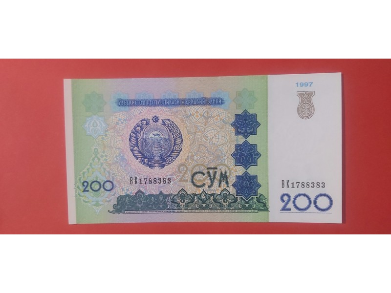 200 sum 1997 god Uzbekistan UNC
