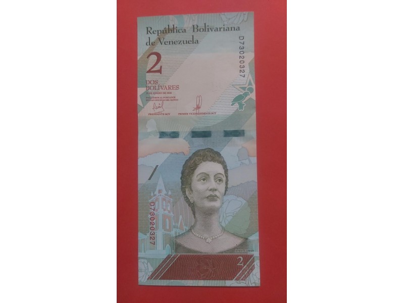 2 bolivares 2018 god Venecuela UNC