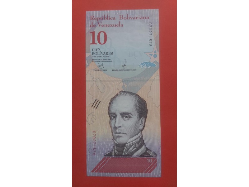 10 bolivares 2018 god Venecuela UNC