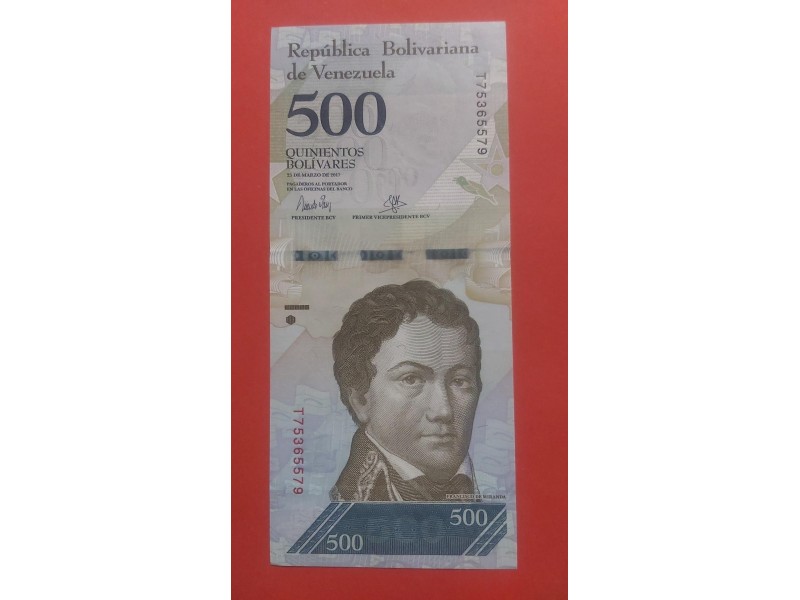 500 bolivares 2017 god Venecuela UNC