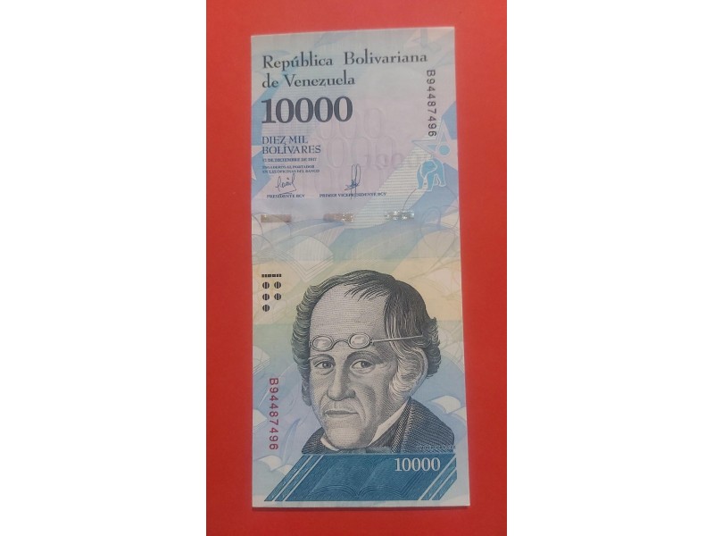 10.000 bolivares 2017 god Venecuela UNC