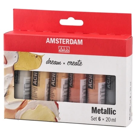 Royal Talens amsterdam akrilna boja set 6k metallic set 6 x 20ml ( 680925 )