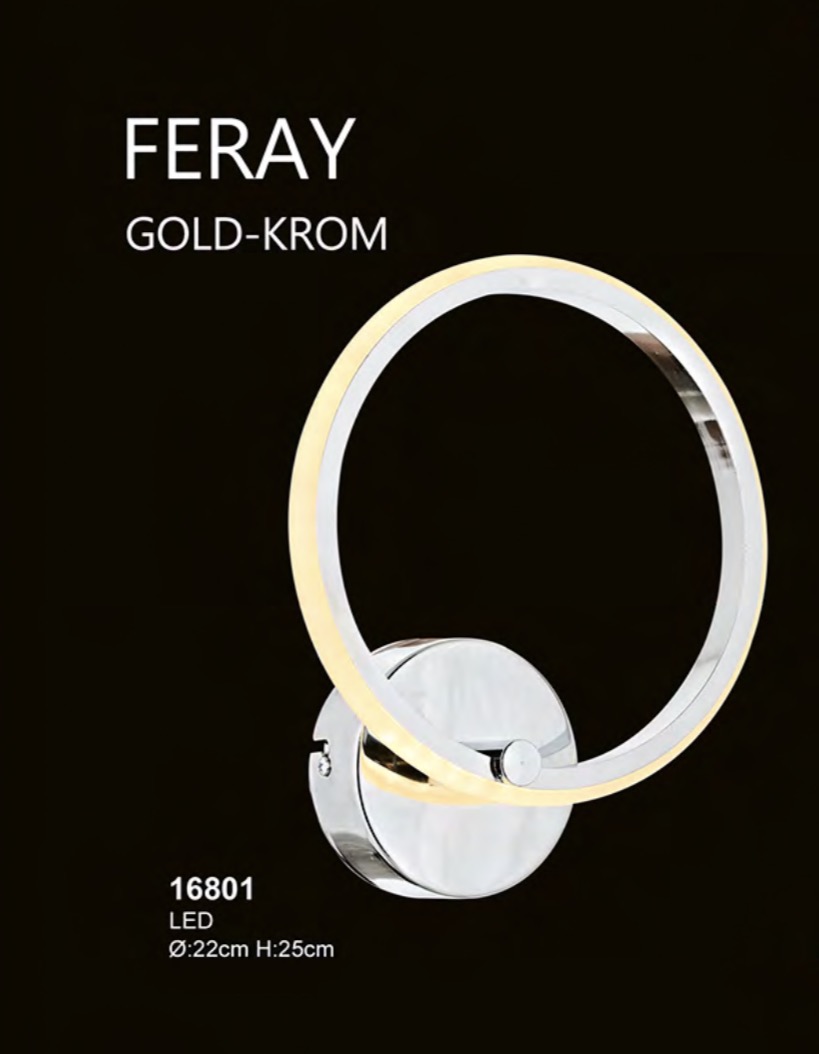 16801 FERAY OKTAY SILVER zidna lampa