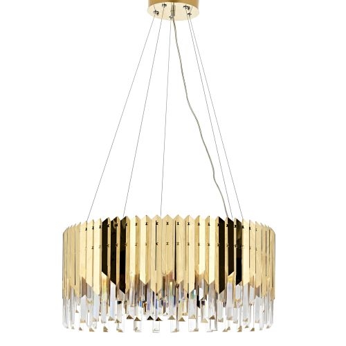 24011ELEGANT OKRUGLI VISECI LUSTER 60CM 15 X E14 GOLD OKTAY