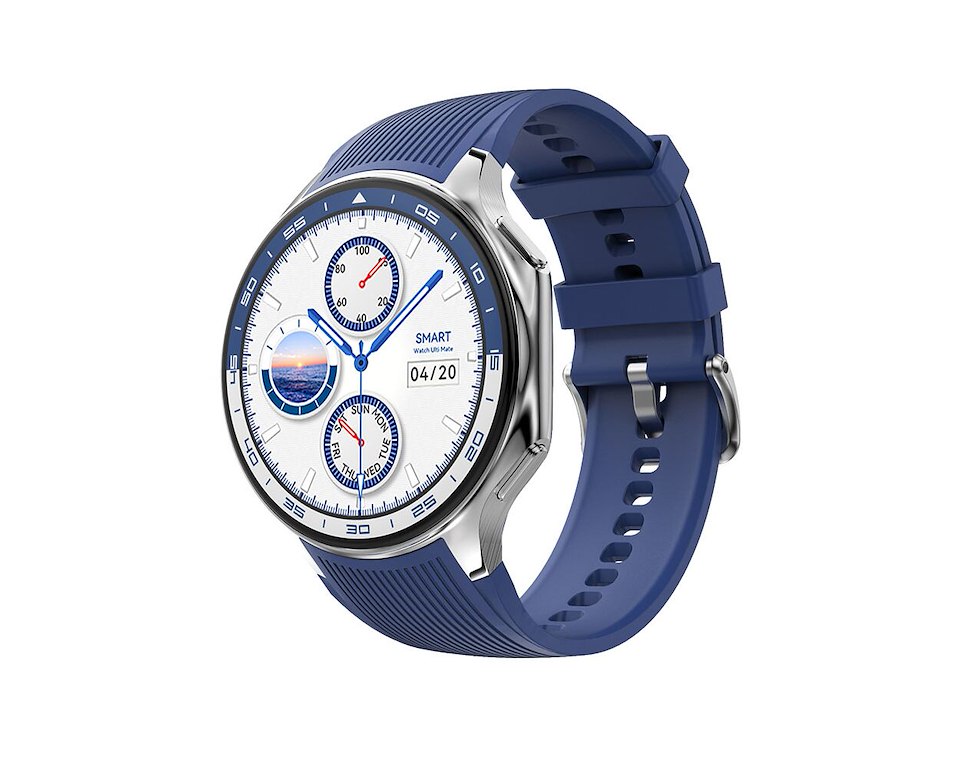 Smart watch DT Watch X plavi (plava silikonska i crna kozna narukvica) (MS)