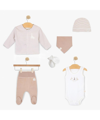 Just Kiddin Baby organic set odeće za bebe 6 u 1 veličina 62 Tiny Friends Bunny - 17001956