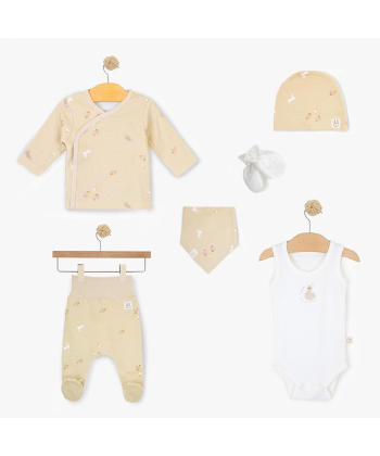 Just Kiddin Baby organic set odeće za bebe 6 u 1 veličina 62 Tiny Friends Bunnies&Ducks - 17001954