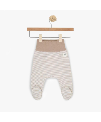 Just Kiddin Baby Organic pantalone sa stopicama za bebe veličina 56 Tiny Friends Dark Beige - 17001901