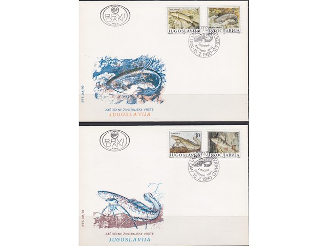 Jugoslavija 1990 Fauna ribe FDC