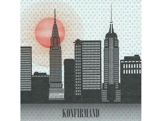 Salveta POV68_024 - 33x33cm Pejzaž Naselje