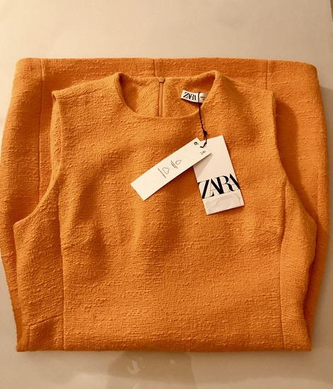 ZARA orange cotton dress - NOVO