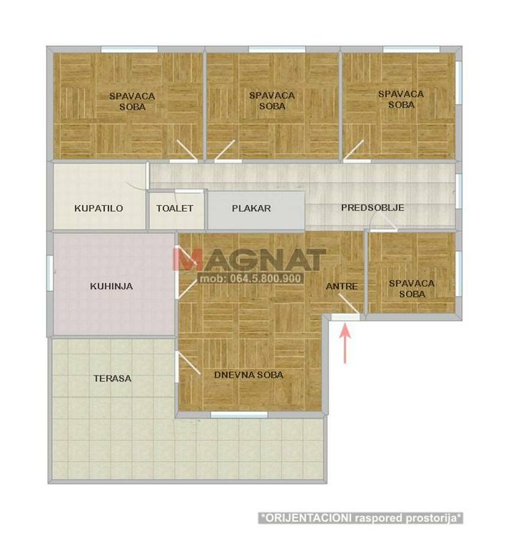 HITNO !!! Novo - 5 soban, 2 parking mesta + terasa 20m2 ID#1453