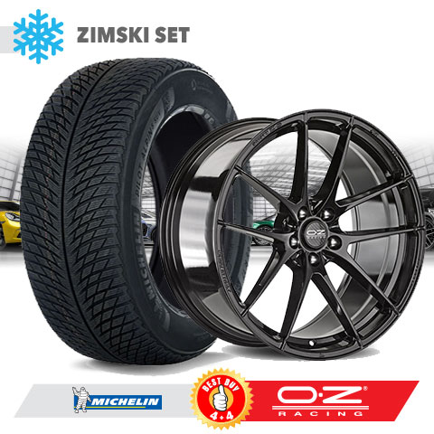 245/35 R20 + 315/30 R21 SET Z MICHELIN + OZ LEG BLK 5/130 + TPMS