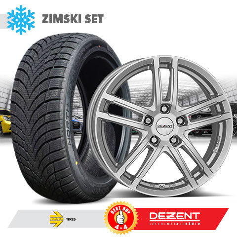 215/65 R17 SET Z MOMO + DEZENT TZ SIL 5/108