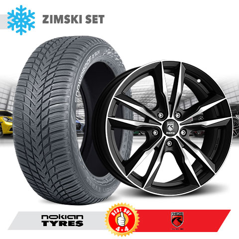 205/65 R16 SET Z NOKIAN + REDS FAS MB POL 5/114.3 + TPMS