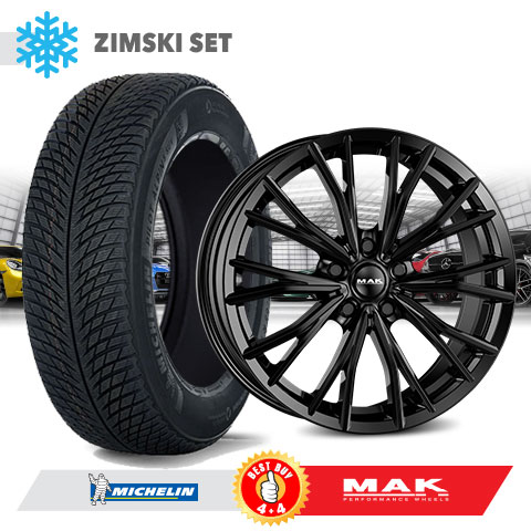 255/45 R20 + 285/40 R20 SET Z MICHELIN + MAK MARK-D BLK 5/112 + TPMS