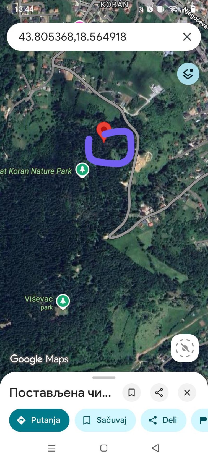 Prodajem zemlju sa sumom 15 kilometara od Jahorine