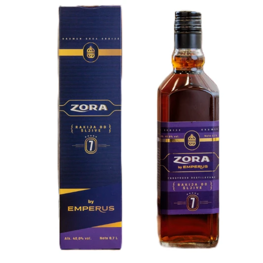 Rakija Emperus Zora Šljiva Barik - 7 godina 0,7l