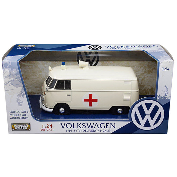 Metalni auto Motor Max Kombi Volkswagen Delivery Van Ambulance 1:24 25/79565