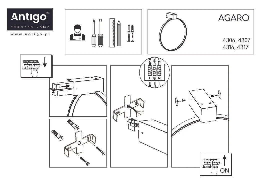 Shilo Agaro zidna lampa zlatna (870 mm) 4000K