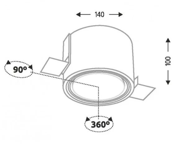 Shilo Wasabi ugradna lampa bela 3000K