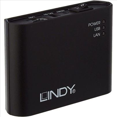 Lindy 42633 USB 2.0 Ethernet Hub Adapter 4Porta DK