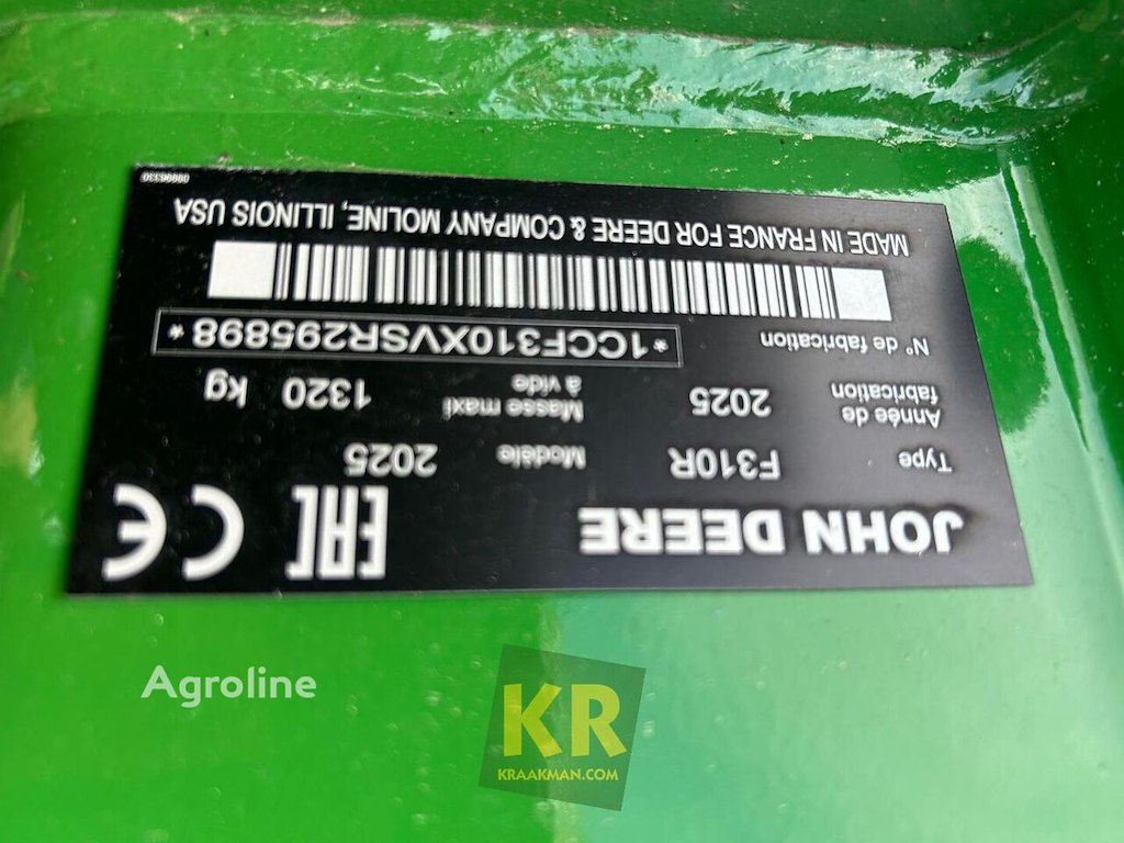 Nova John Deere F310R roto-kosačica s gnječilom