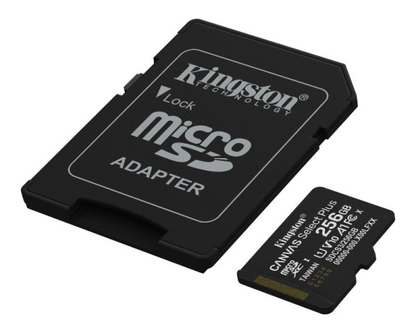 KINGSTON Memorijska kartica U1 V10 SDXC 256GB Canvas Select Plus G3 150R SDCS3256GB + adapter