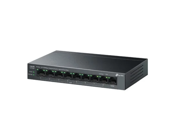 TP-LINK LS109P(UN) 9-Port 10100Mbps Desktop Switch sa 8-Portova PoE+