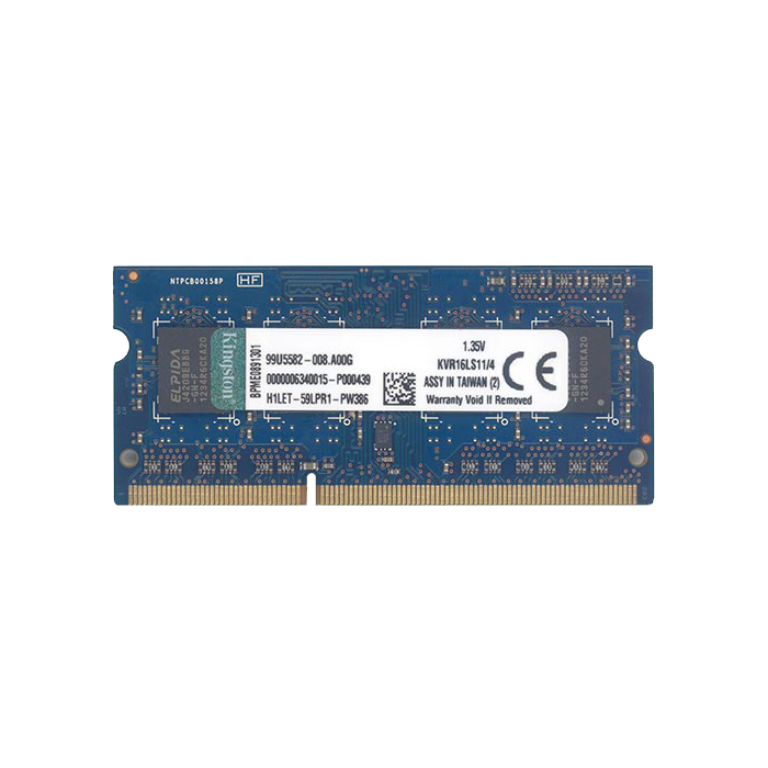 Memorija KINGSTON SO-DIMM 4GB DDR3L 1600MHz CL11 - KVR16LS11/4 4GB, SO-DIMM DDR3L, 1600Mhz, CL11