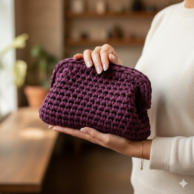 Clutch bordo torba