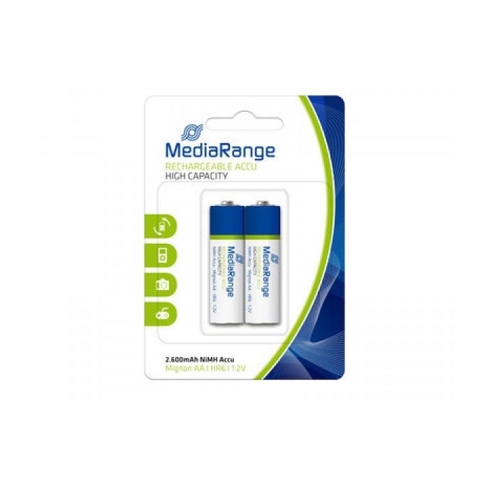 MEDIARANGE LR6 2600 mah Punjiva baterija AA 1/2 blister