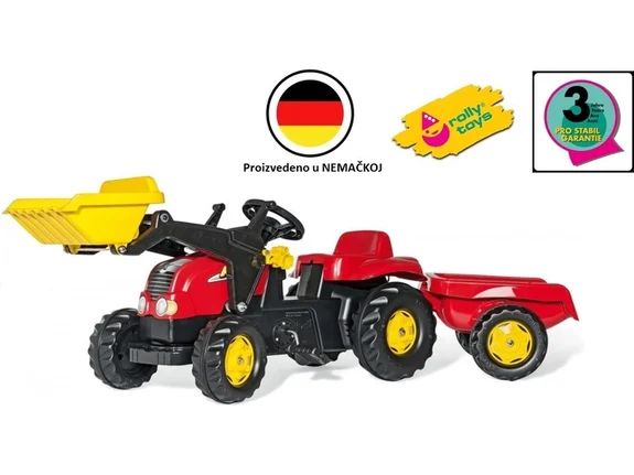 Rolly Toys Traktor sa utovarivačem i prikolicom
