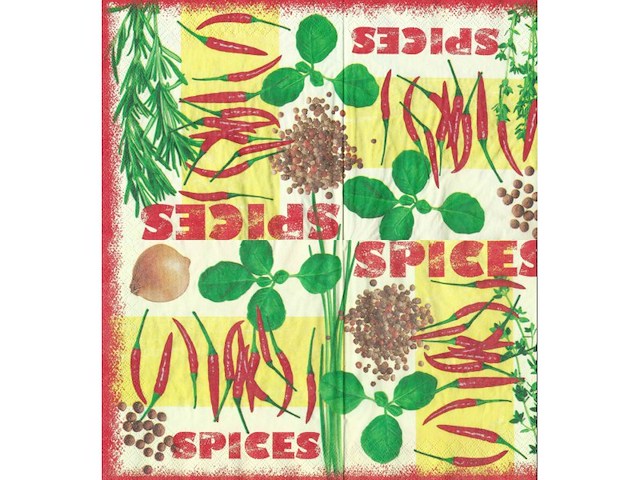 Salveta POV63K9_50 - 33x33cm Ljute papričice Začini