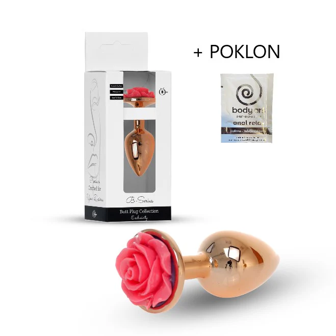 Anal plug gold rose pink