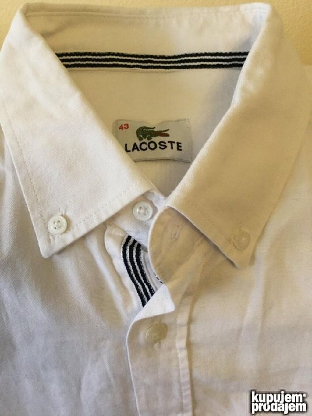 Original Lacoste kosulja L PRAKTICNO NOVA 100% cotton Ramena 47cm