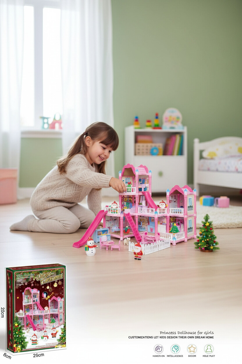 Villa Garden – Kids Doll House Playset Velika kuća za lutke sa