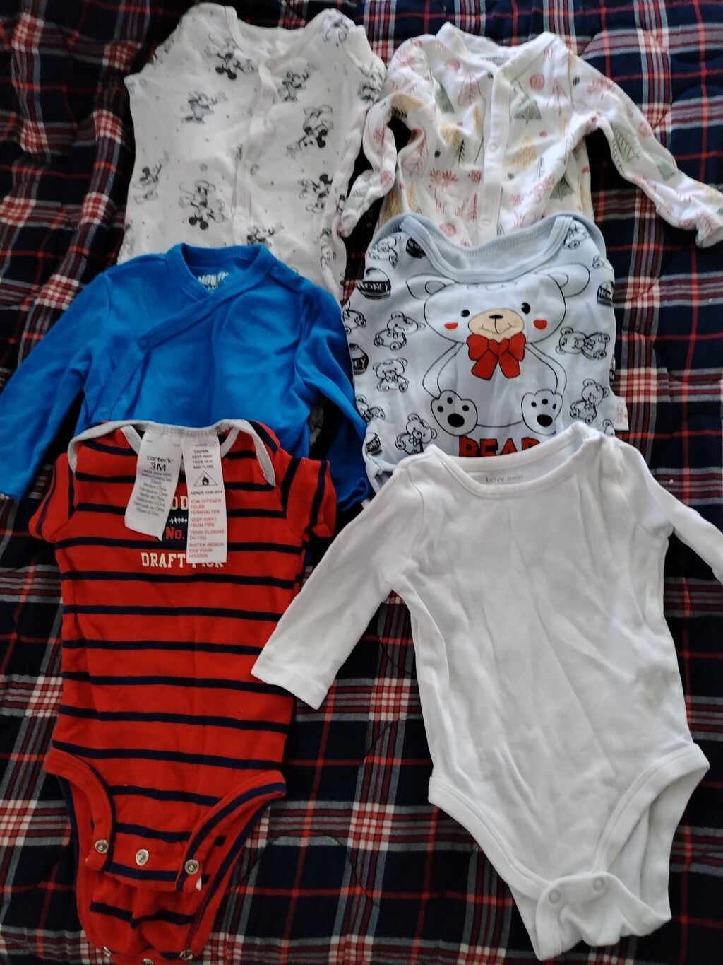 Paket: Bodiji, Unisex, uzrast: 3-6 meseci
