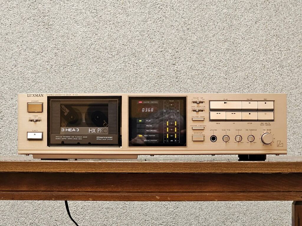 Luxman K-02 stereo kaset-dek - Troglava konstrukcija (3 HEAD)